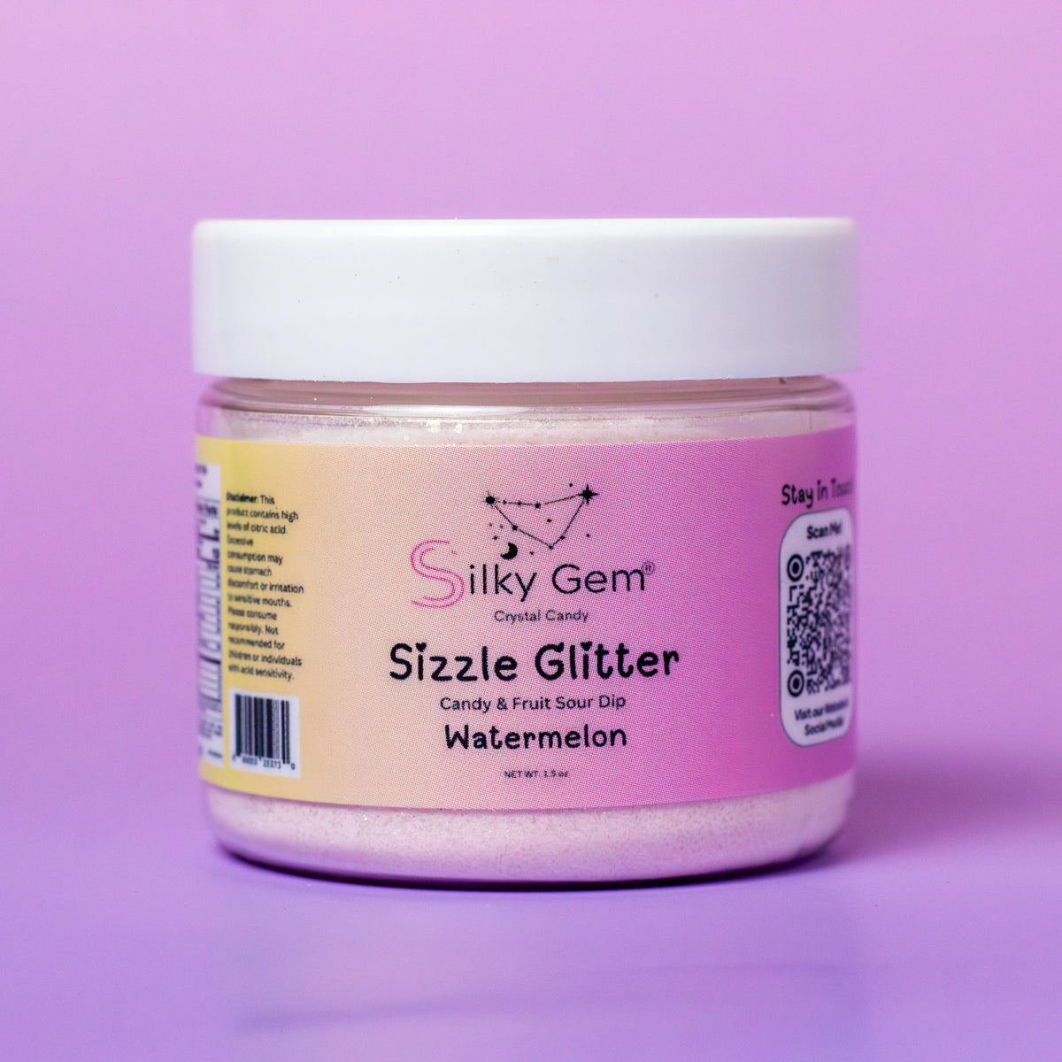 Silky Gem® Sizzle Glitter Sour Dip Watermelon | Silky Gem Crystal Candy