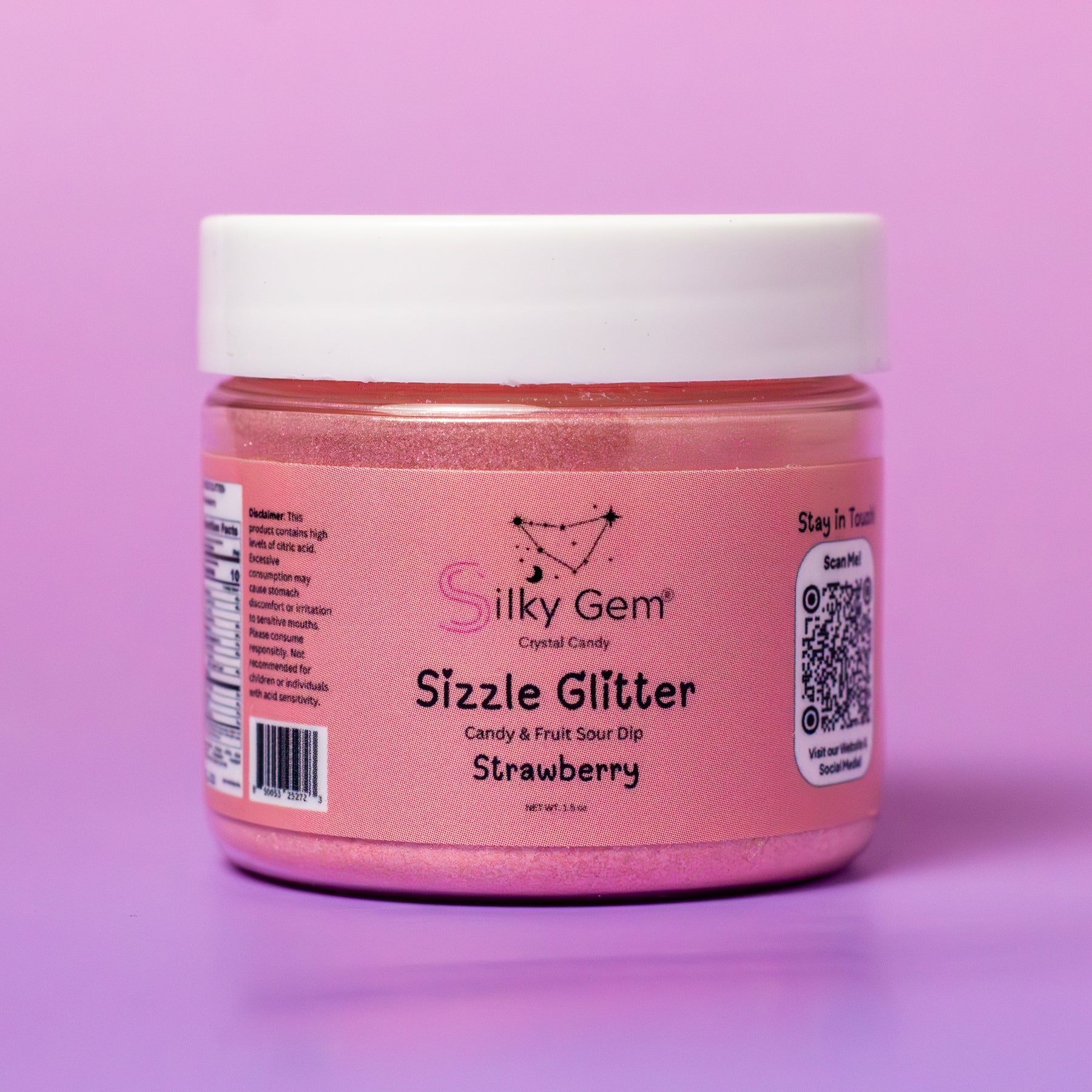 Silky Gem® Sizzle Sour Dip Strawberry | Silky Gem Crystal Candy