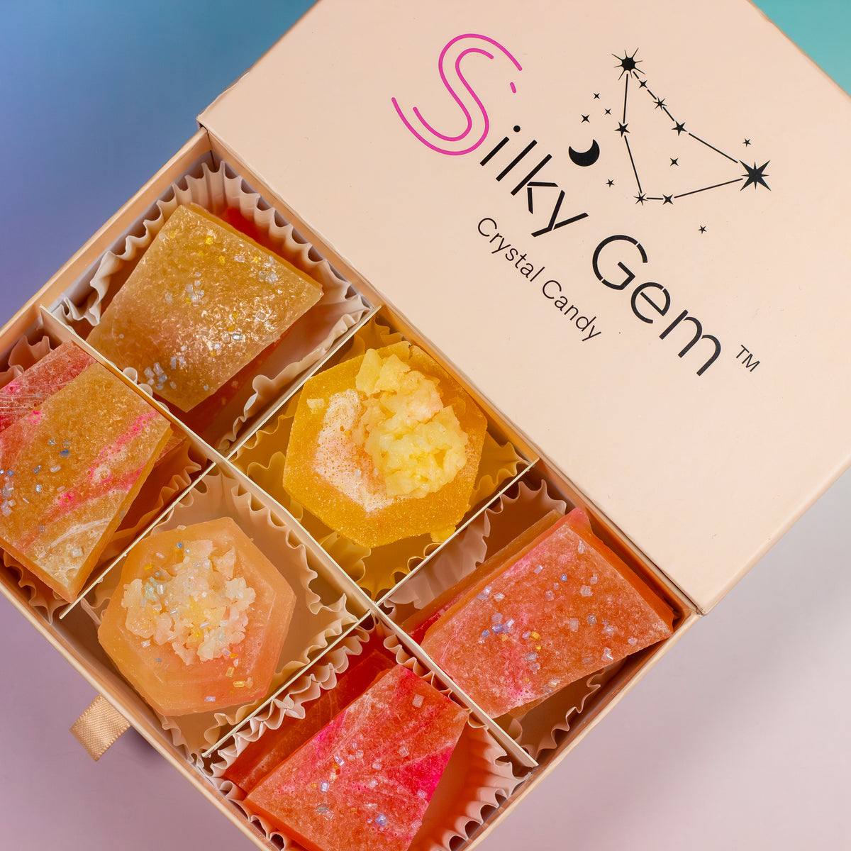 Peach Moonstone Kohakutou | Peach Crystal Candy | Silky Gem Crystal Candy