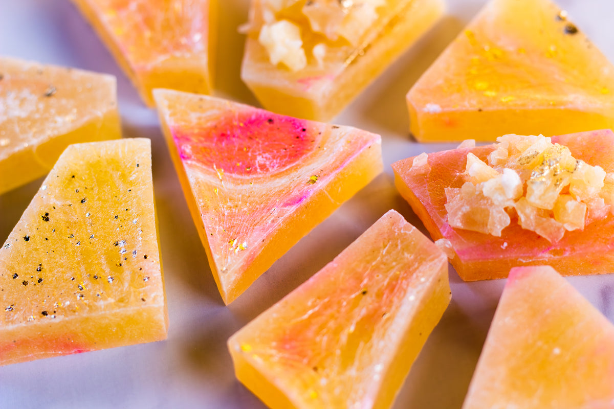 Peach Moonstone Kohakutou | Peach Crystal Candy | Silky Gem Crystal Candy