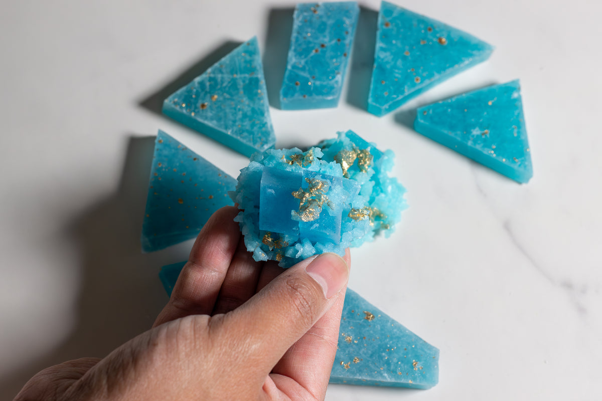Blue Raspberry Crystal Candy | Tangy Raspberry Kohakutou | Silky Gem ...