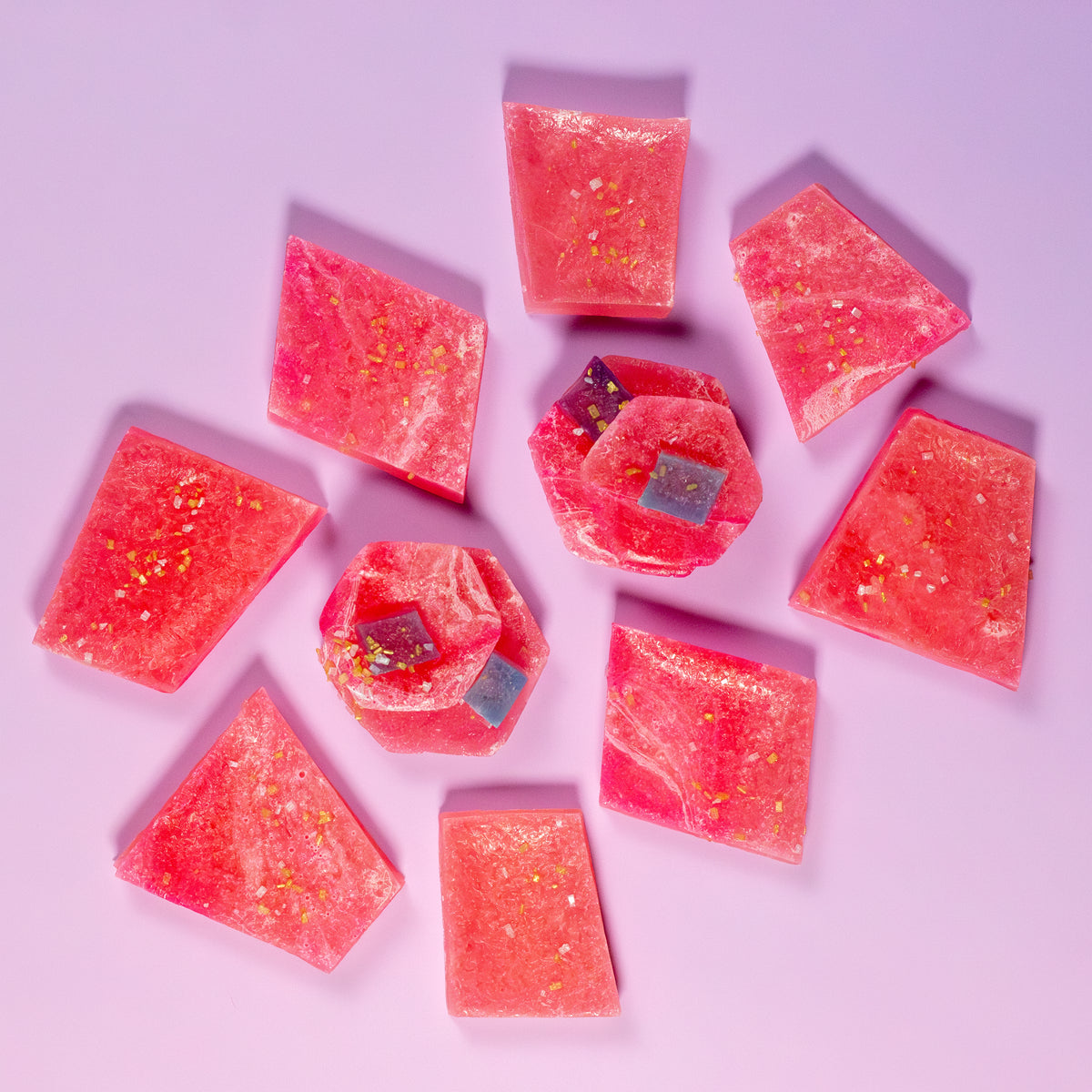 Watermelon Citrus Pink Calcite Crystal Candy Kohakutou | Silky Gem ...