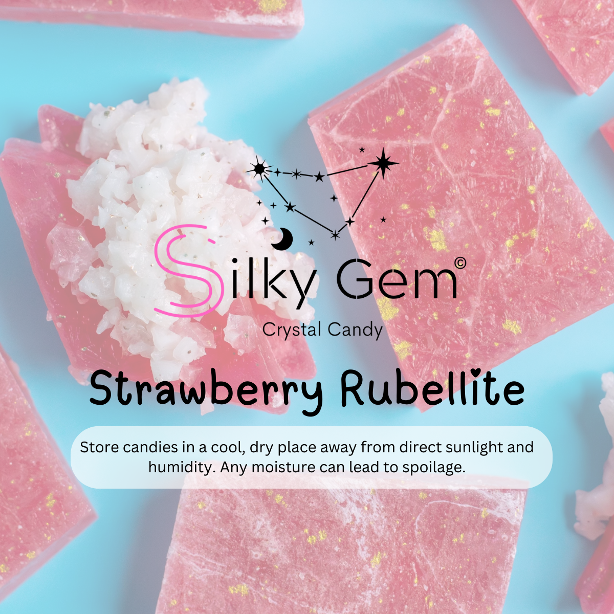 Strawberry Rubellite Crystal Jelly Candy | Strawberry Kohakutou | Silky ...
